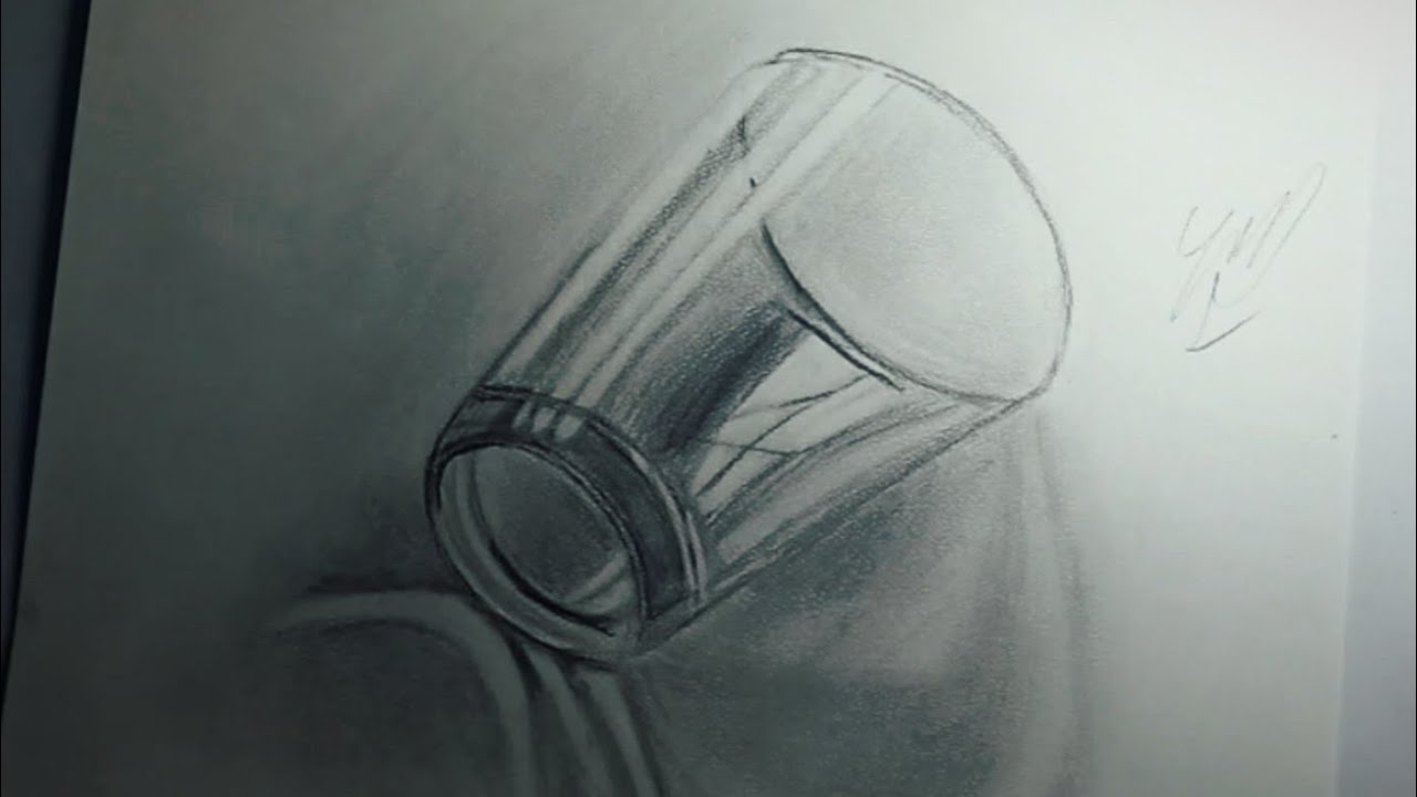 |How To Draw| #31 glass cup - YouTube