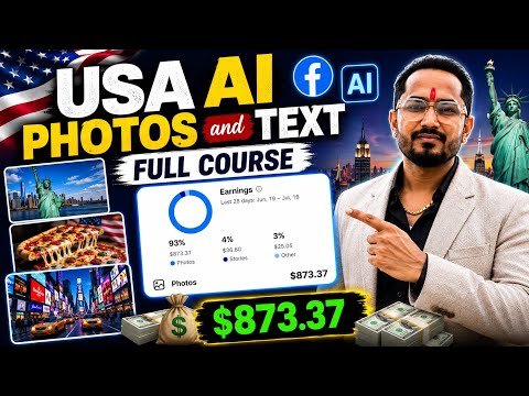 🔥USA Facebook AI Page Photos & Text Full Course | Complete A to Z Guide 