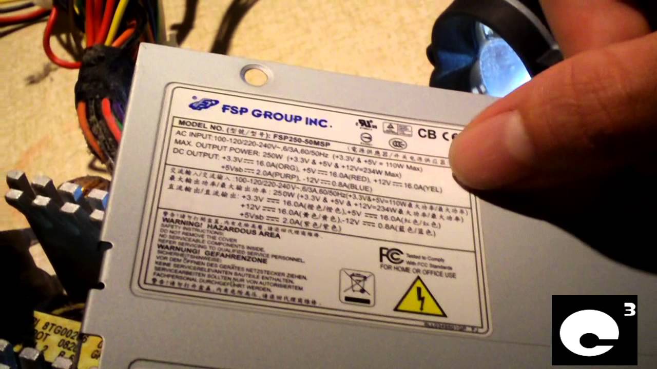 Teardown of FSP PSU pulled from recent $15 Parts System - YouTube