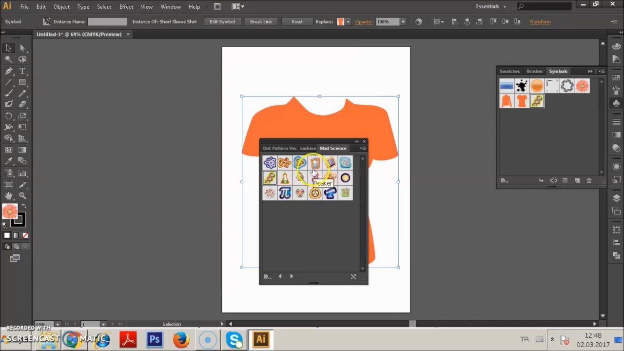 Adobe Illustrator CS6 Ders 21 Window - Symbols - YouTube