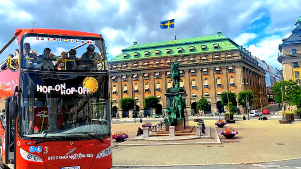 Stockholm | Sweden | Red City Bus | Hop-on Hop-off Bus Tour 🚌| relaxing ...