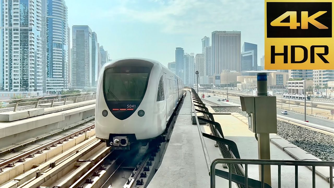 [4K 60fps HDR]Dubai Metro-Trains on Red & Green lines,December 2022 ...