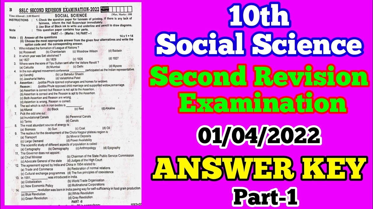 10th Social Science Second Revision Exam Answer Key Part 1 Date 1 4 10th-social-science-second-revision-exam-answer-key-part-1-date-1-4