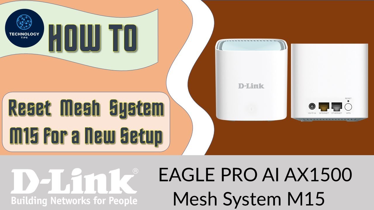 D Link Eagle Pro AI AX1500 M15 Mesh Router : How to Reset the router ...