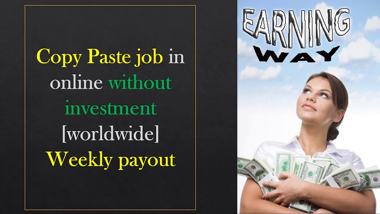 Copy Paste job in online without investment - YouTube