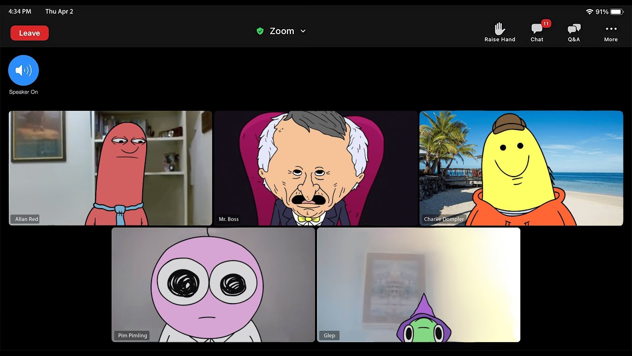 smiling friends zoom meeting - YouTube