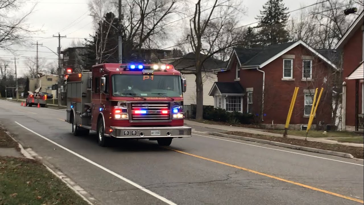 Guelph Fire Department P-1 Responding - YouTube