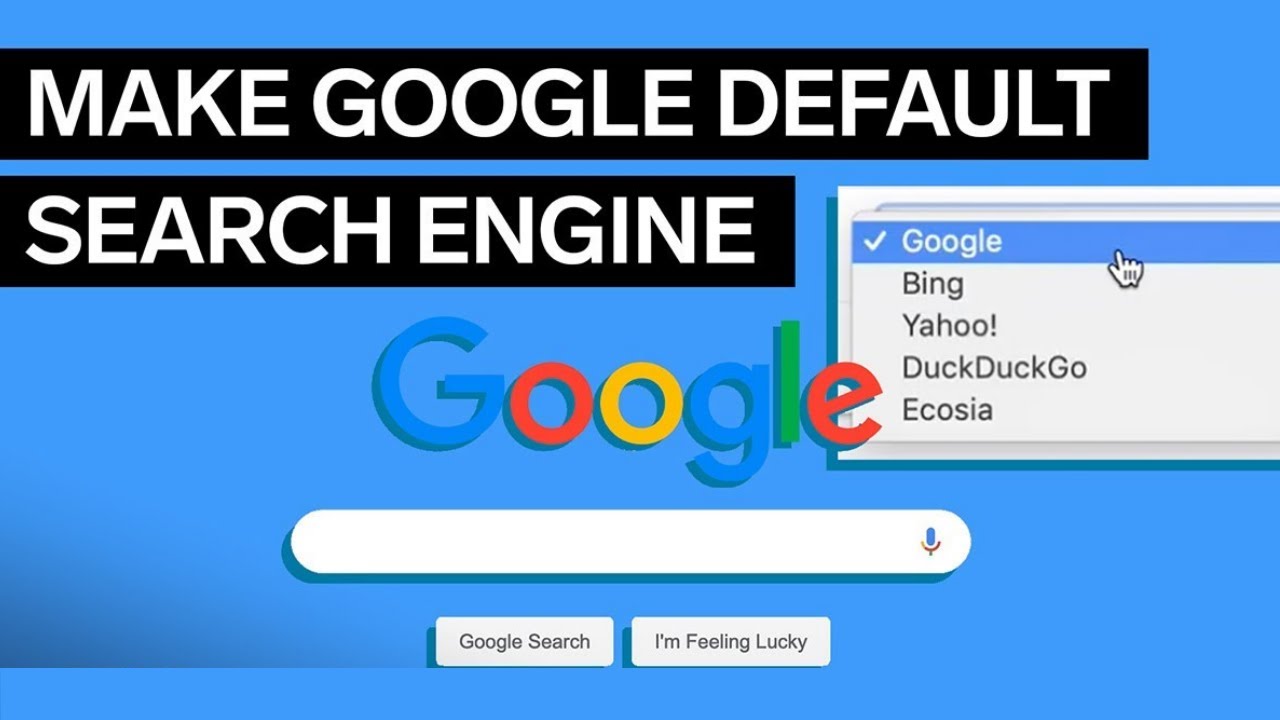 How to change search engine/ How to make google default search engine ...