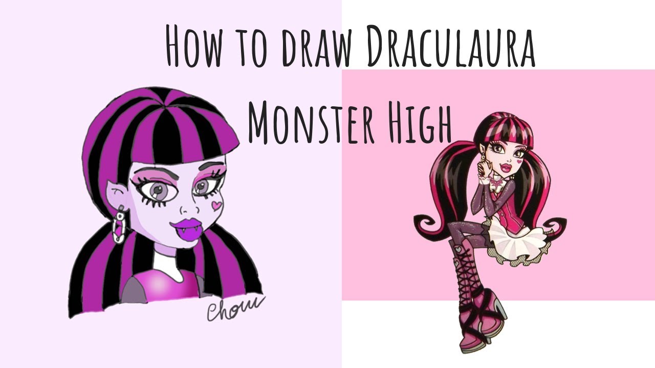 How to Draw Draculaura from Monster High - YouTube