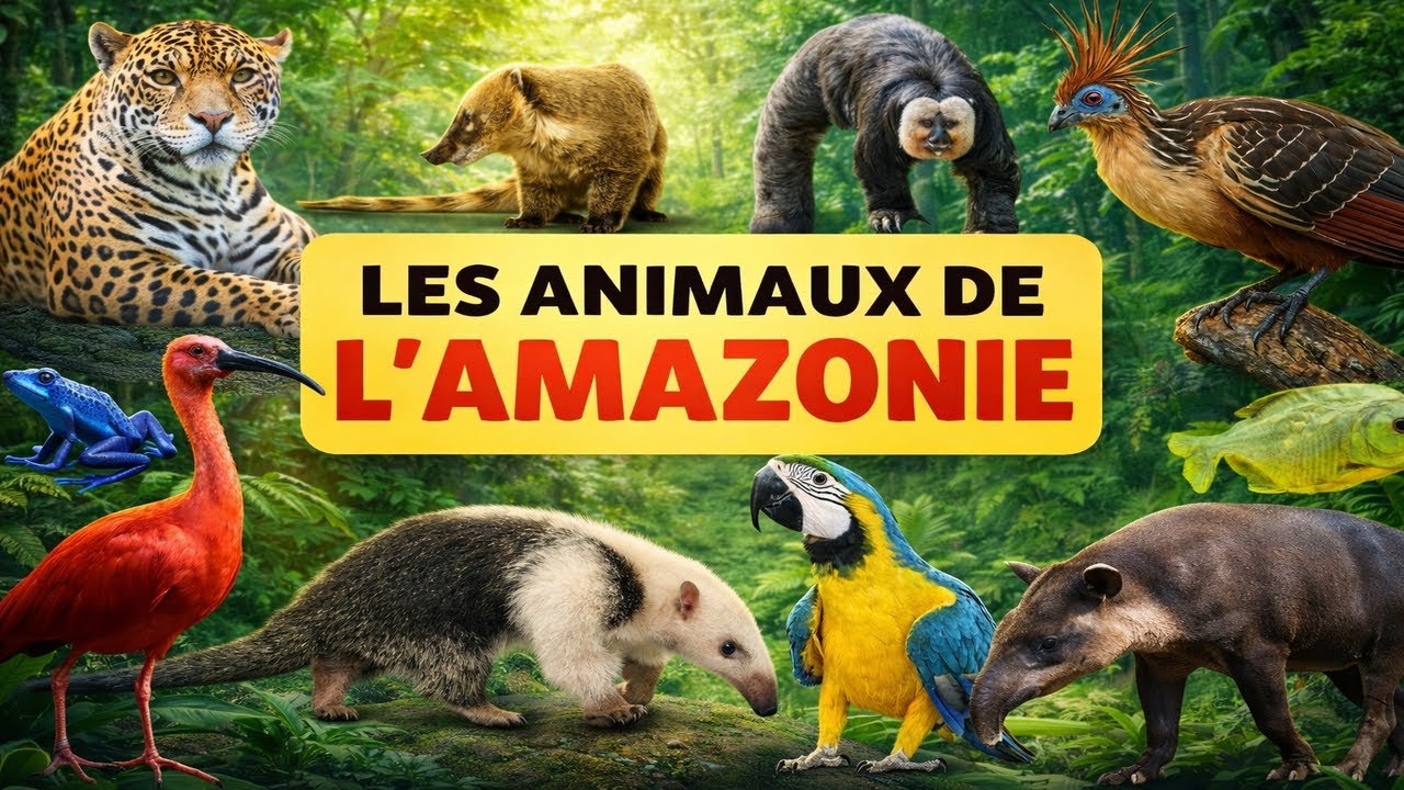 Découvre les animaux de l’Amazonie en Français 🐅🐸| Vidéo Éducative ...