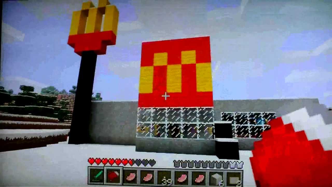 MINECRAFT HOW TO MAKE A MC DONALDS - YouTube