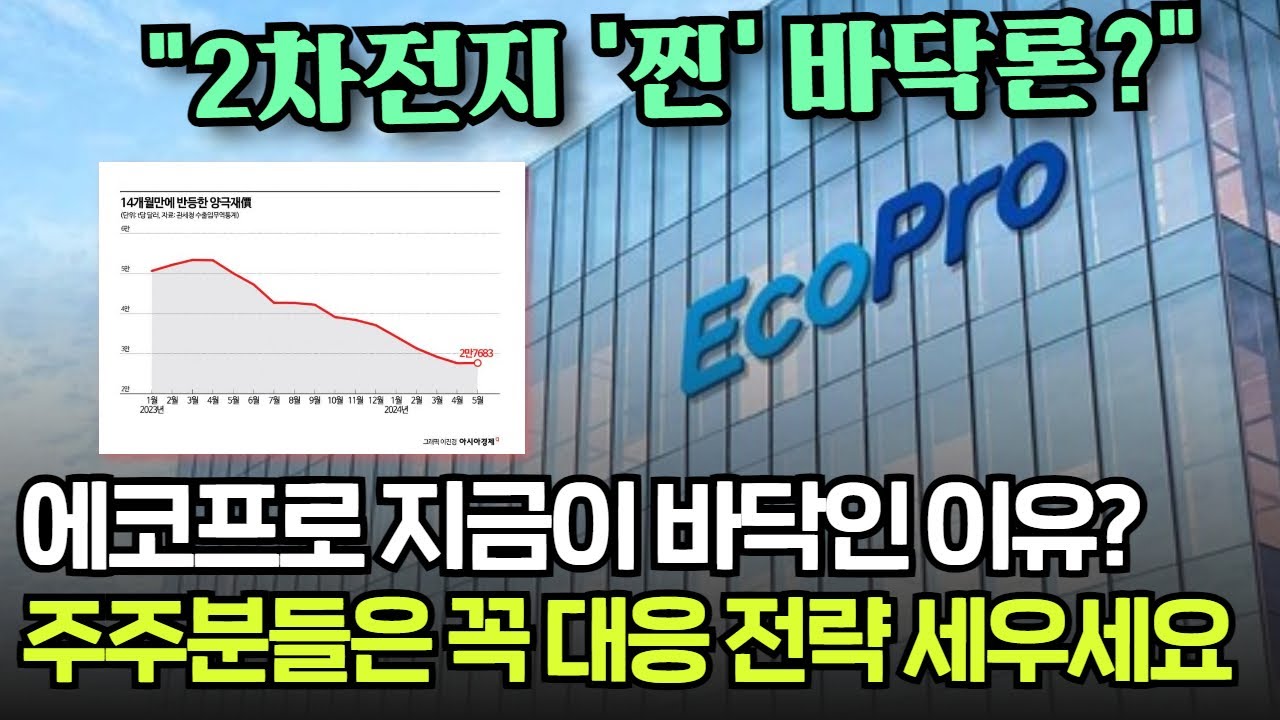 에코프로 주가 에코프로 지금이 대놓고 바닥인 이유 이번 영상으로 대응 전략을 꼭 세우세요 에코프로비엠 주가전망 에코