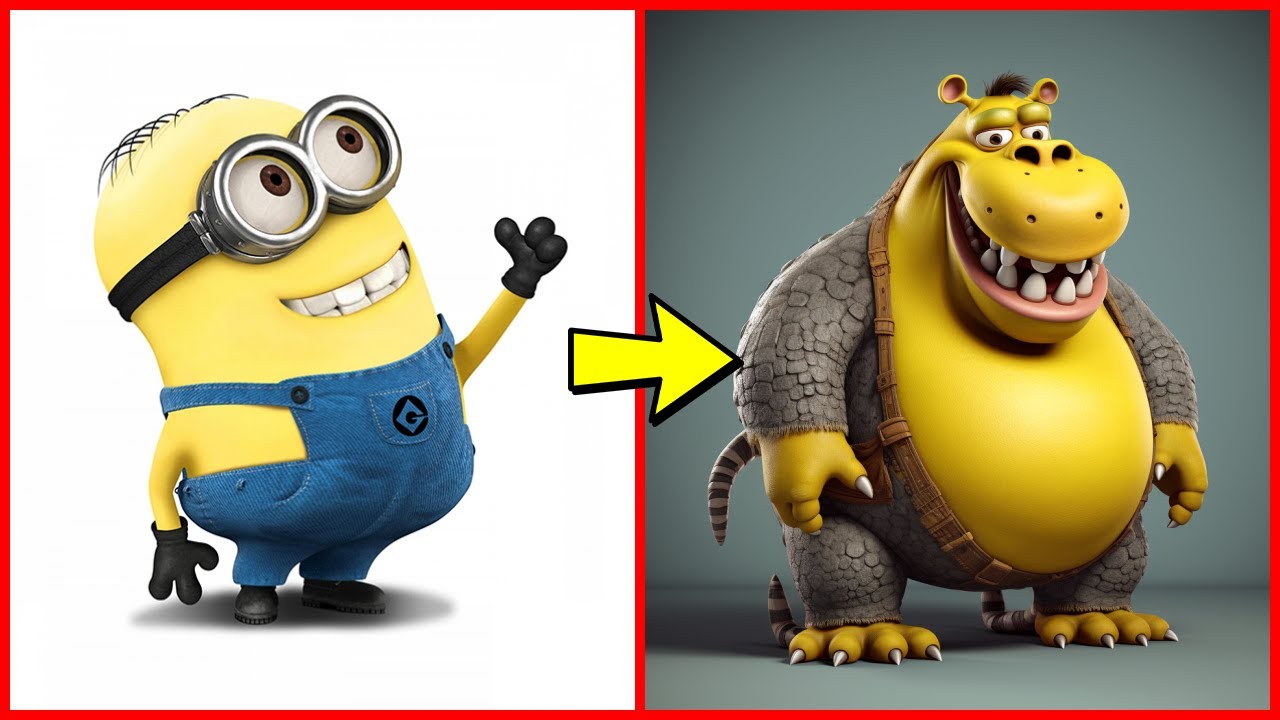 Popular CARTOON HEROES but HIPPO 💥 All Characters (Mario, Minions ...