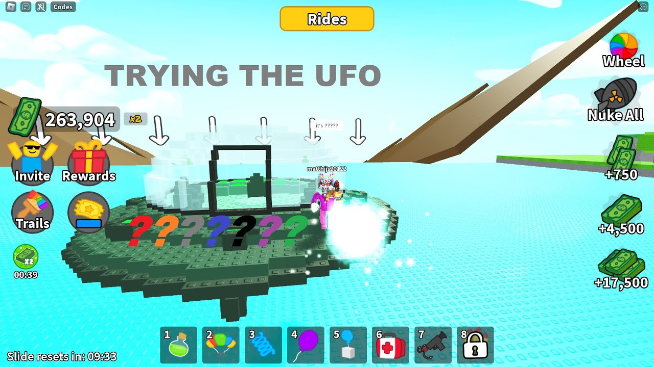 Testing The Brand New *UFO* (Can Fly) In Roblox - Slide Down A Hill ...