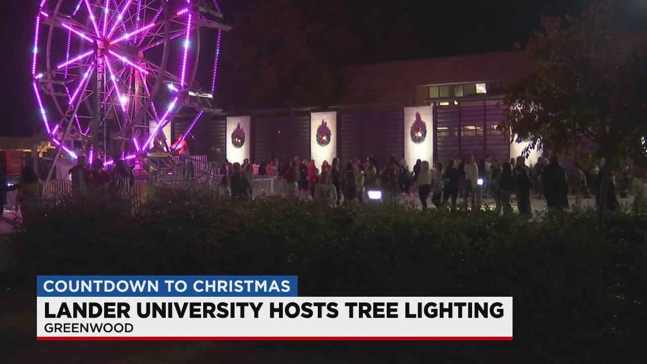 Lander University hosts tree lighting ceremony - YouTube