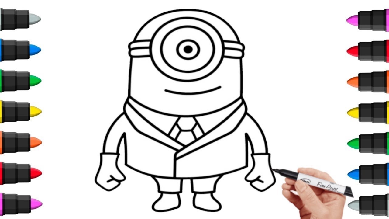 How To Draw Mega Minion Mel | Despicable Me 4 | Easy Draw And Color ...