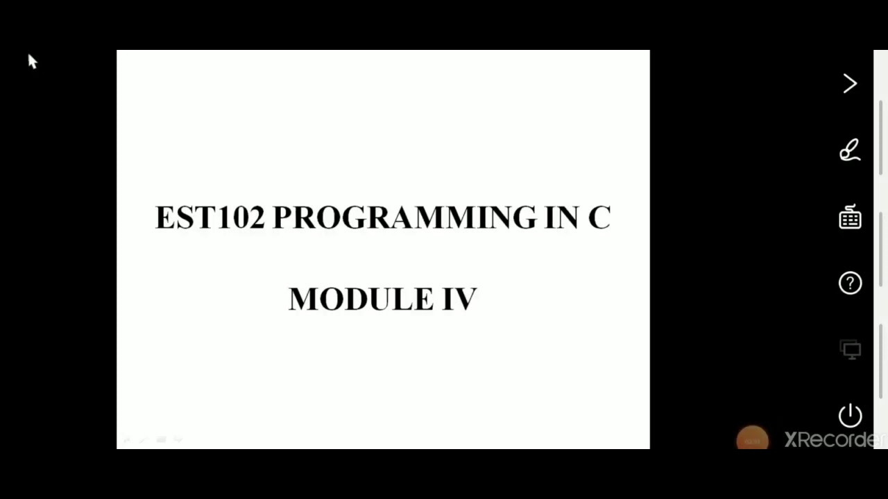Est102 Programming In C Module Iv Introduction Youtube