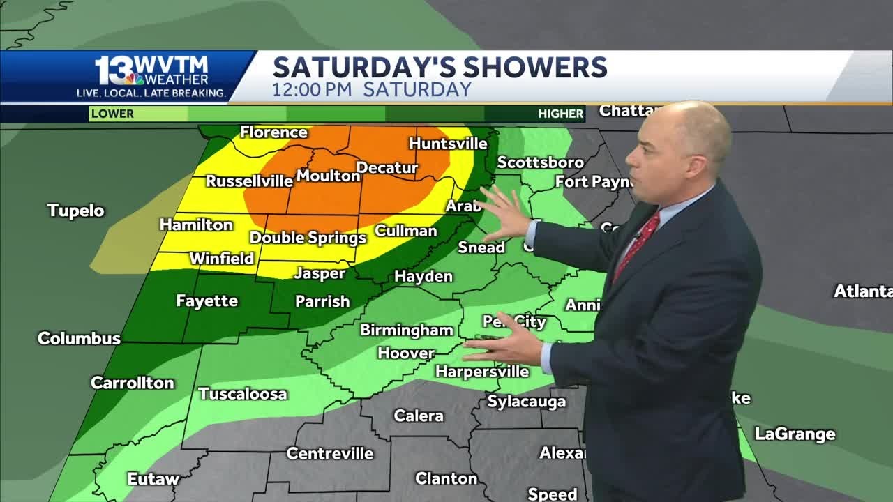 Some weekend rain in Alabama's forecast as the weather remains above ...