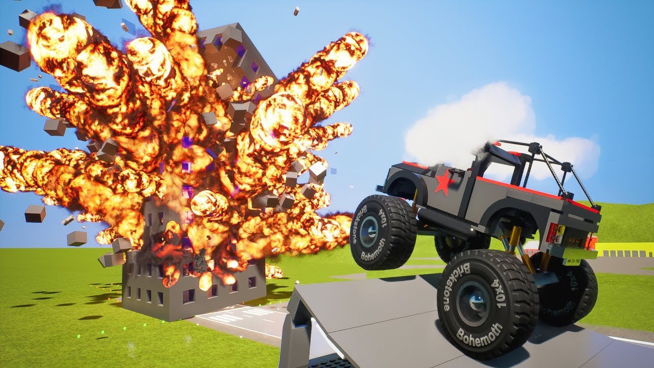 Collapsing Lego Building Pileup Crashes | Brick Rigs - YouTube