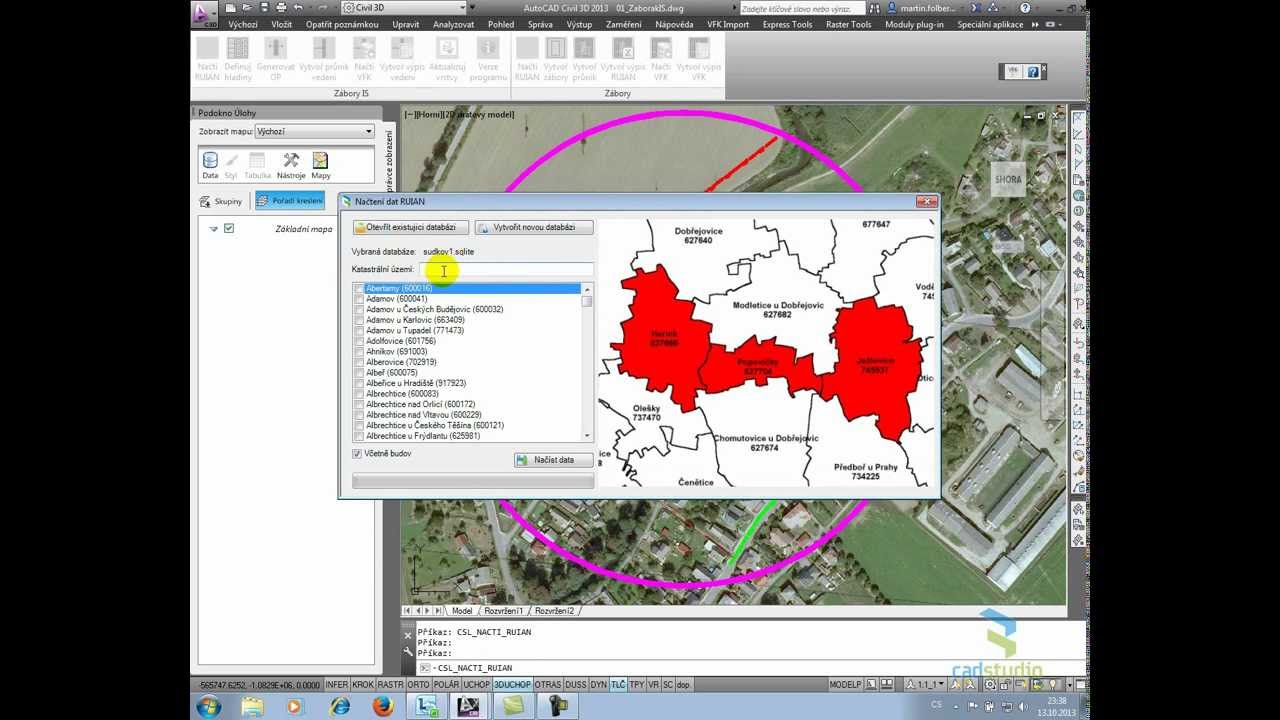 CADstudio Záborák IS - záborové elaboráty pro AutoCAD Map/Civil 3D s ...