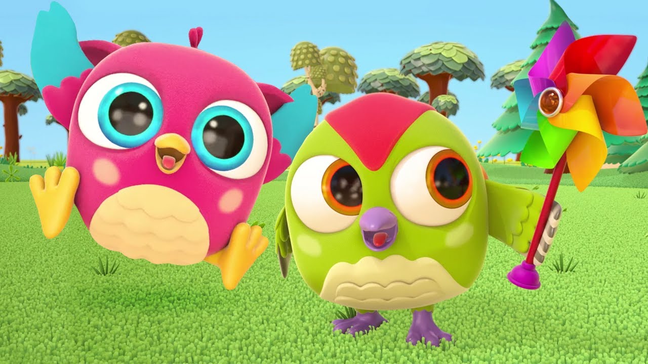 Hop Hop the Owl🦉Pinwheel. Educational cartoons for kids. Kids learning ...