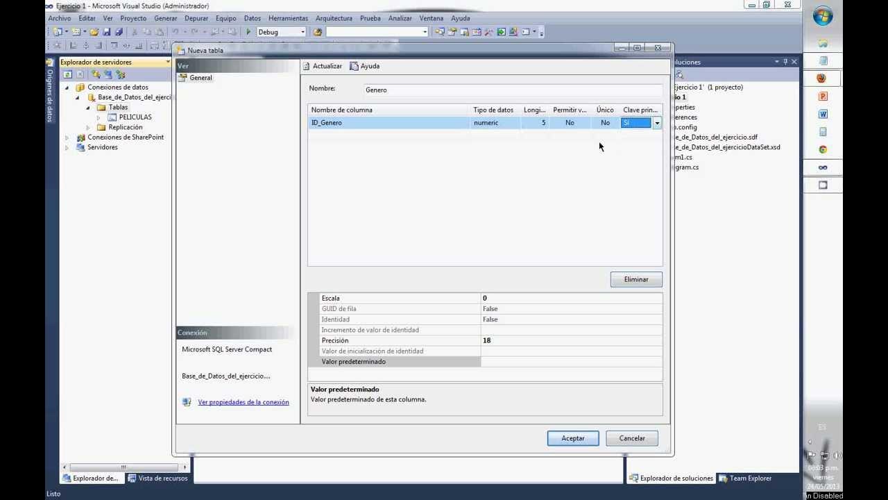 Como hacer Base de Datos en Visual Studio 2010 - YouTube