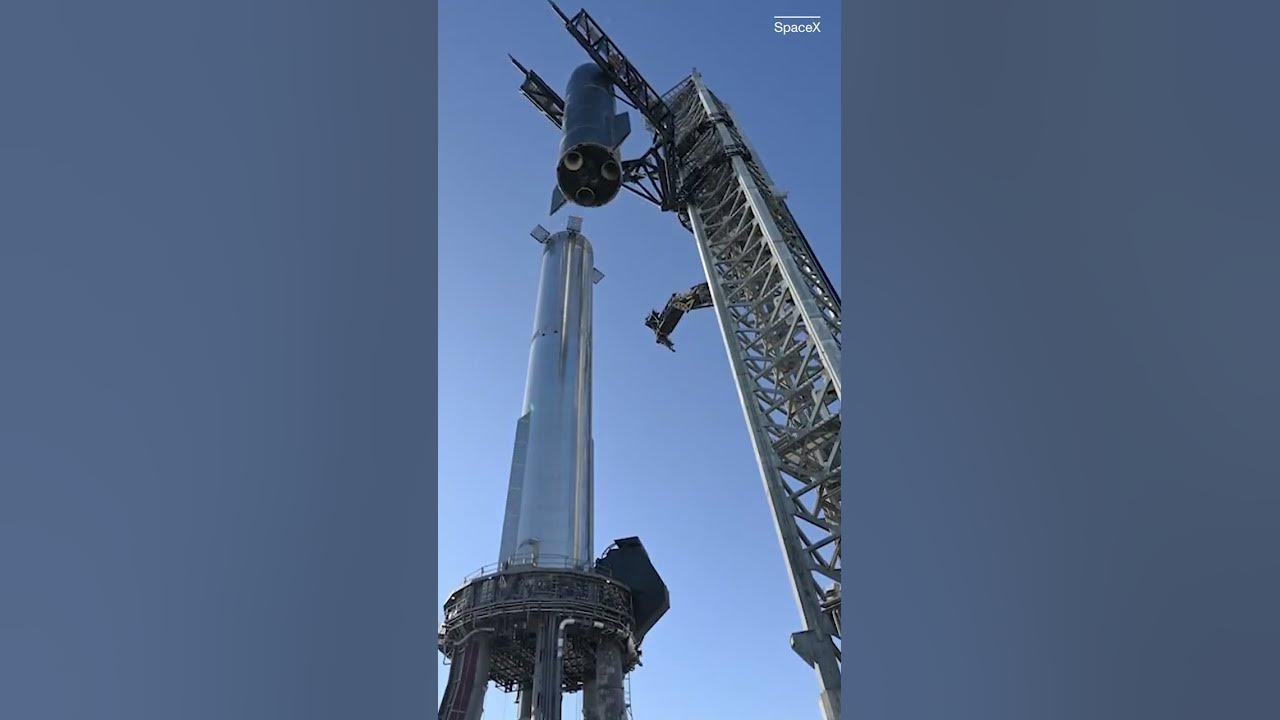 Watch Starship Stacking At Starbases Launch And Catch Tower Shorts