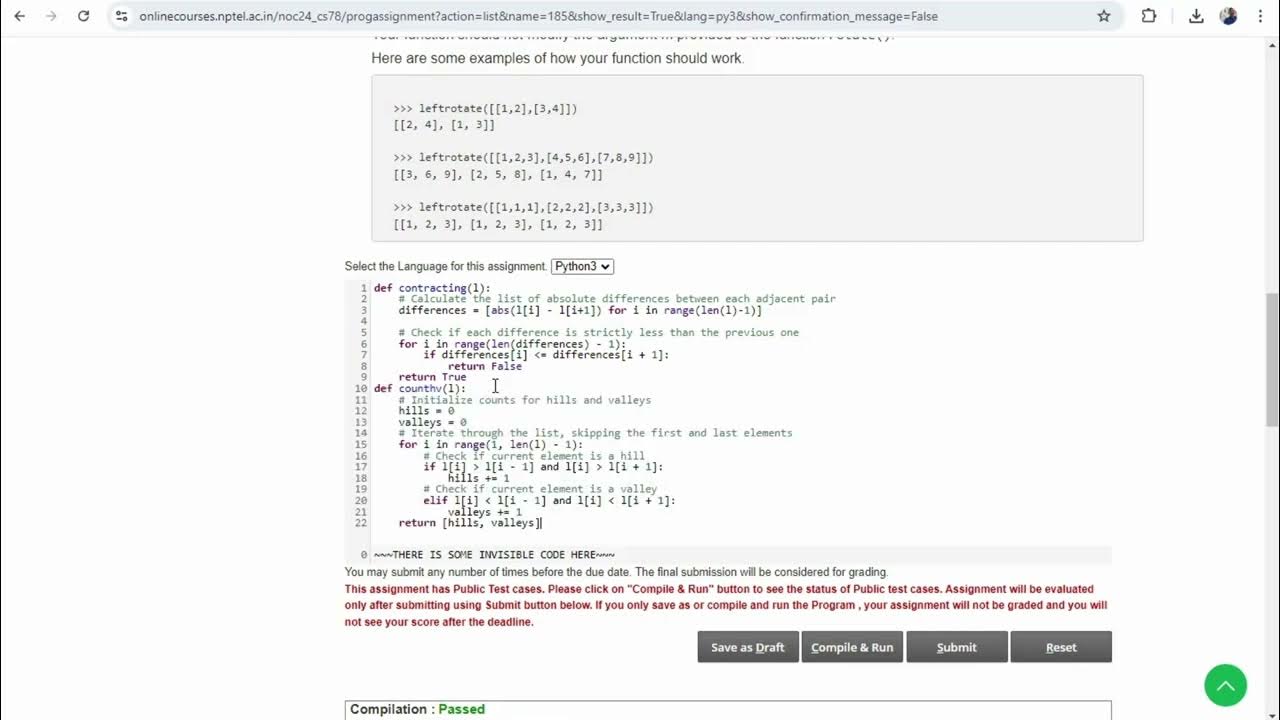 NPTEL-Programming, Data Structures and Algorithms using Python: Assignment 3 Solution (2024 ...