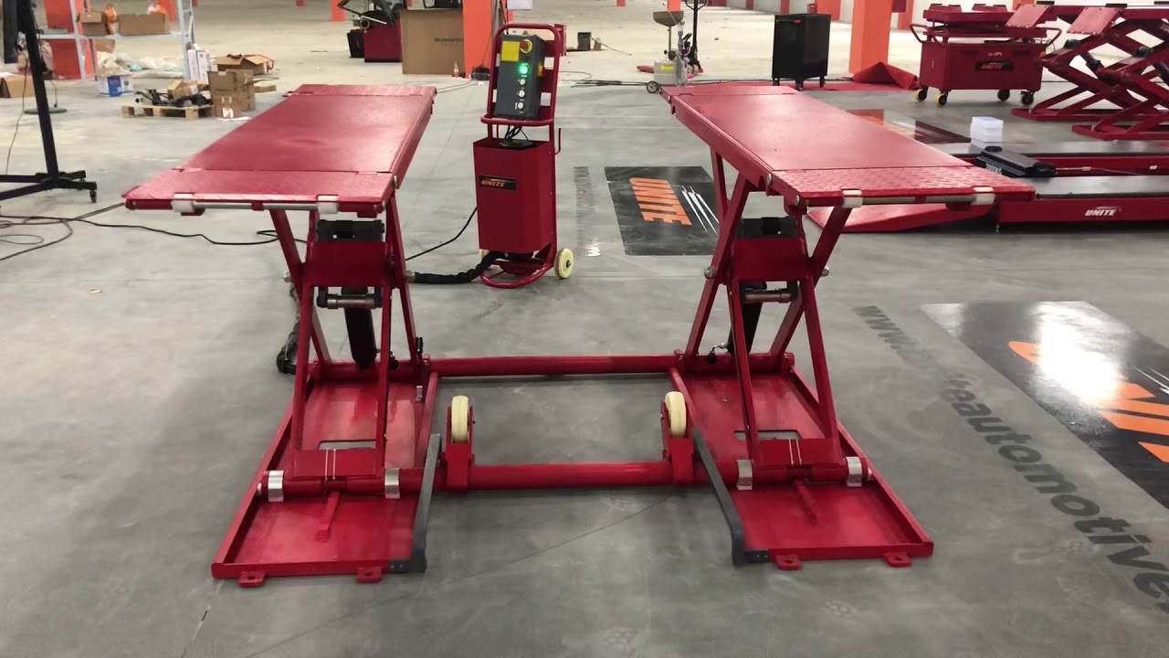 Fully electric movable scissor lift U-Z30LM for workshop garage tire ...