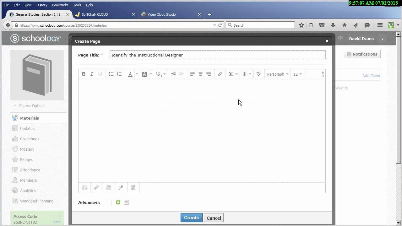 Placing Content into Schoology as Embed Code - YouTube