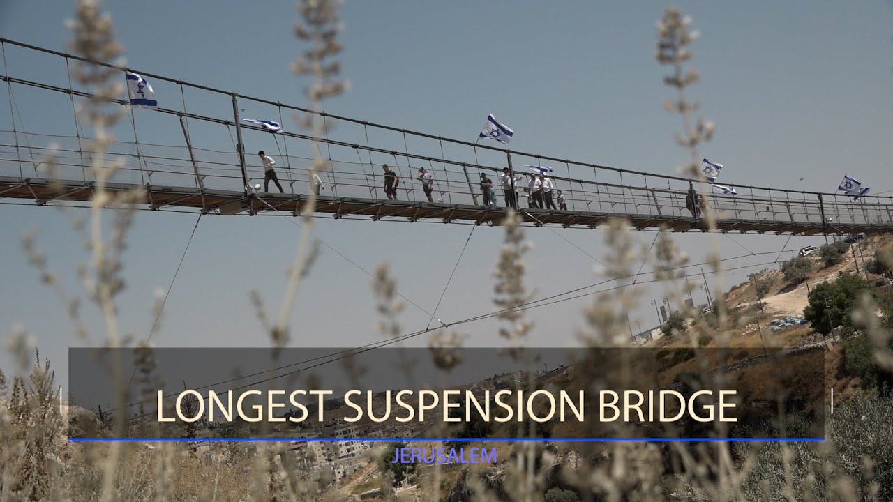 Israel's longest suspension bridge in Jerusalem - YouTube