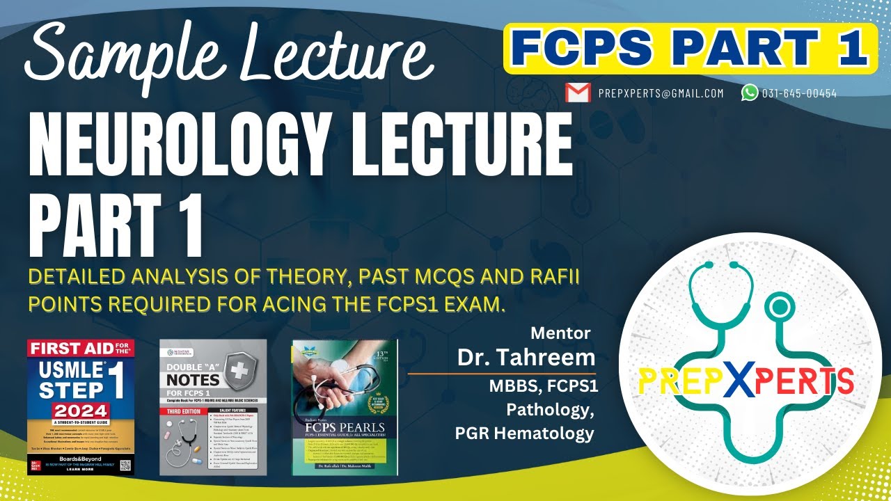 Neurology for FCPS1 Sample Lecture 1 by Dr. Tahreem (FCPS1 Mentor) - YouTube