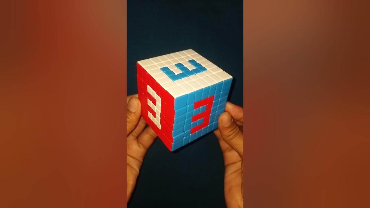 '3' Pattern on 7x7 Rubik's Cube #shorts - YouTube