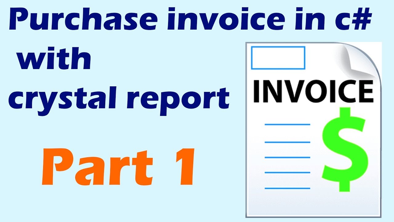 Purchase invoice in c# with crystal report | Part 1 | By SYED I.T ...