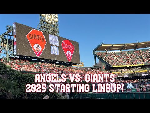 2025 ANGELS STARTING LINEUP vs. SF GIANTS! | April 19, 2025 - YouTube