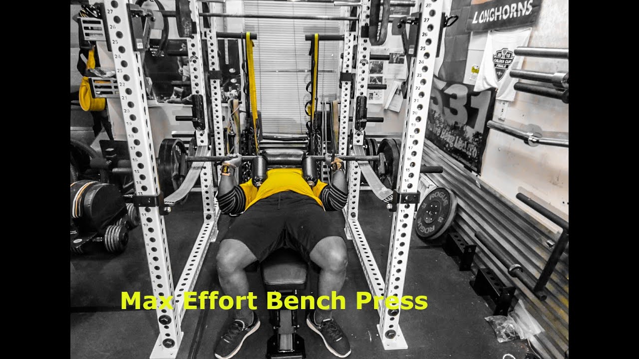 MAX EFFORT BENCH PRESS (garage gym athlete) - YouTube
