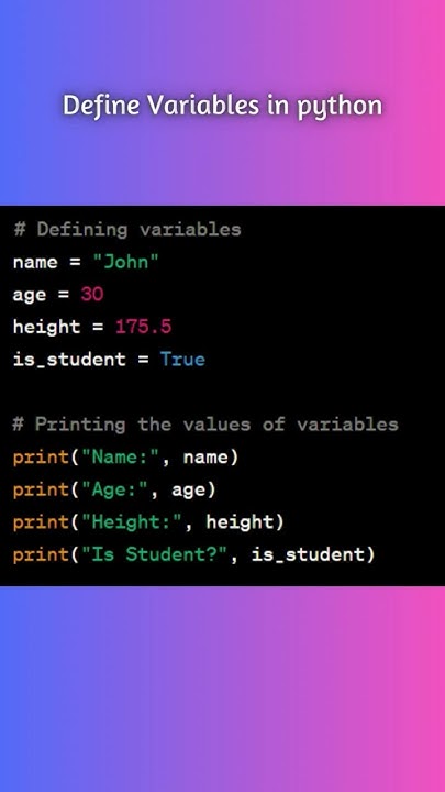 Variables In Python Shorts Python Django Pythonprogramming
