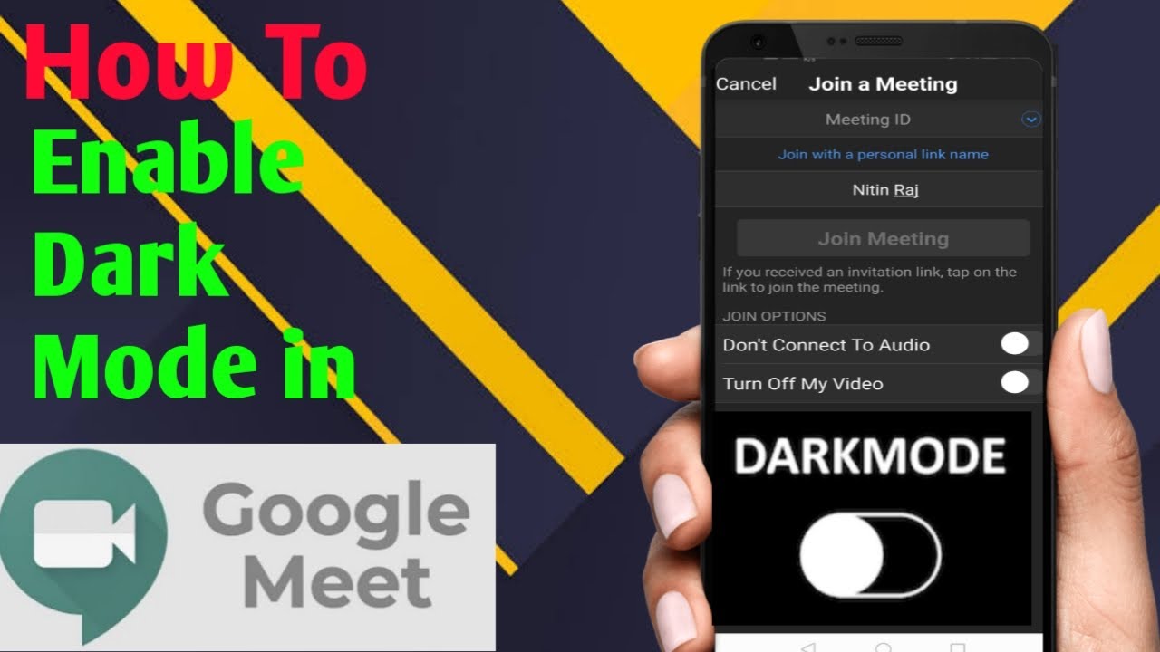 How To Enable Dark Mode In Google Meet App ll Google Meet Pe Dark Mode ...