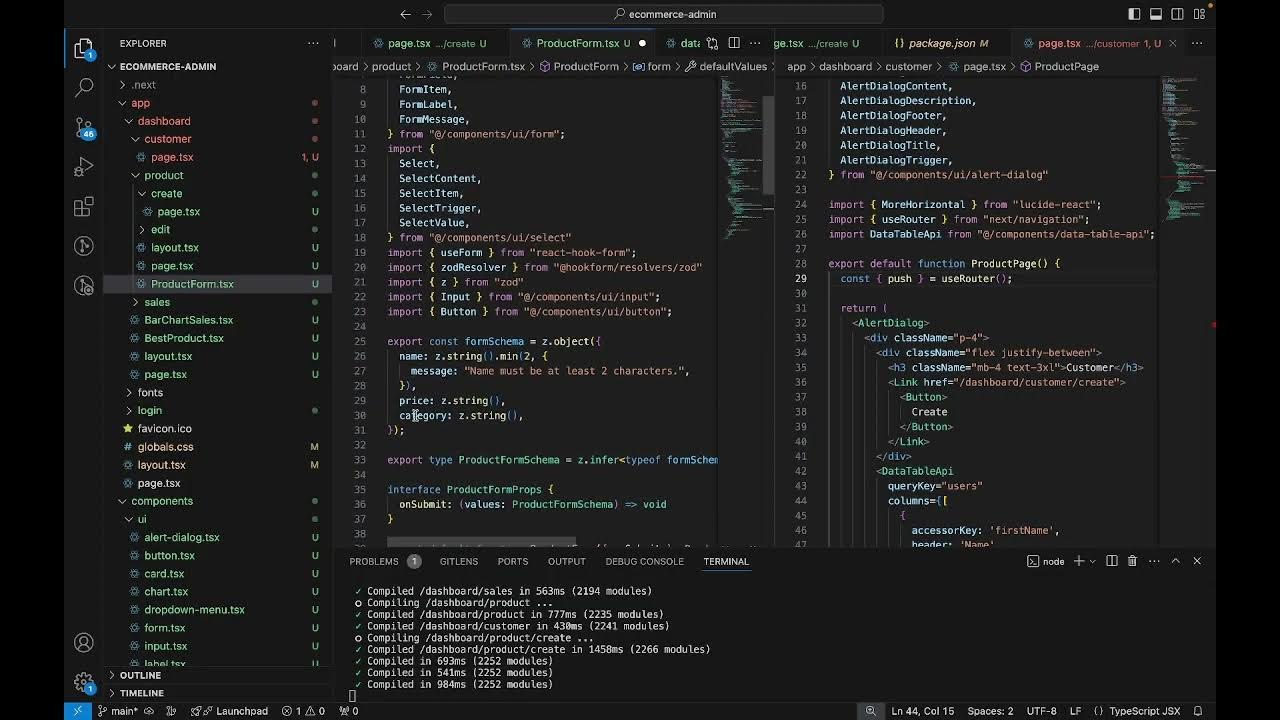 Dashboard Admin Ecommerce: Next JS, Tailwind CSS, Shadcn UI - Part 6 - YouTube