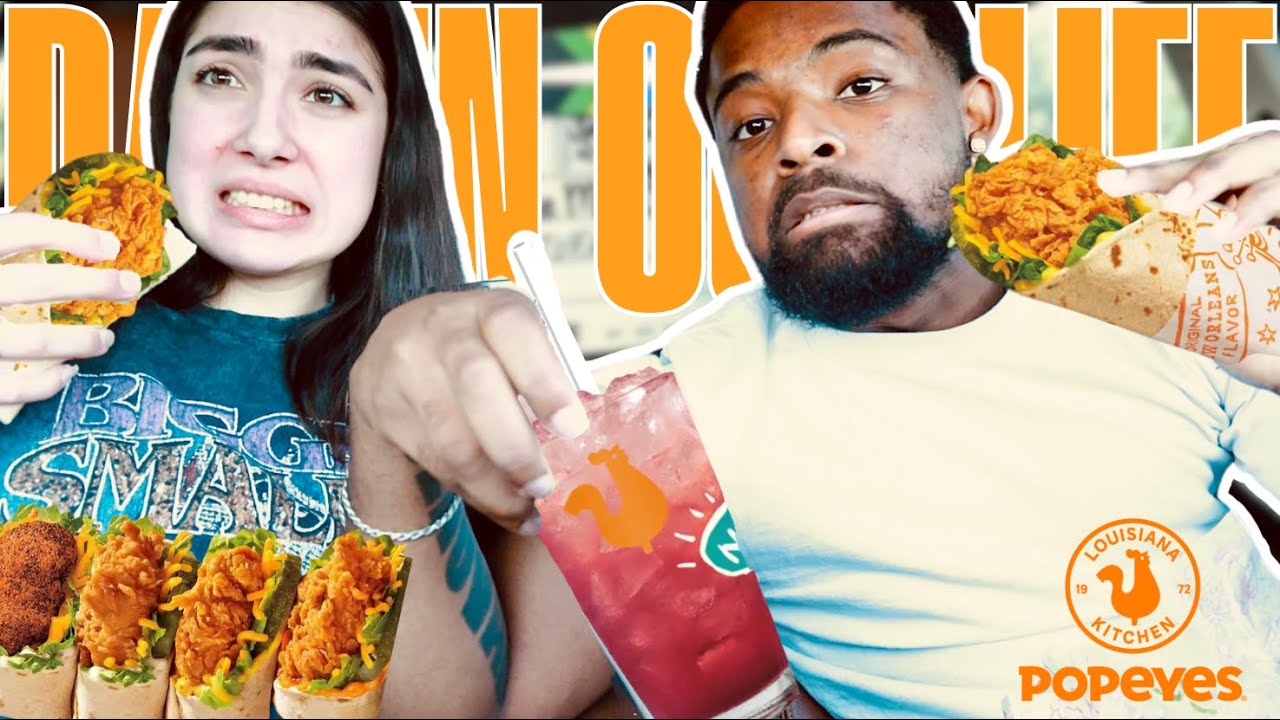 Trying Popeyes' NEW Chicken Wraps | Spend the Day With Us! - YouTube