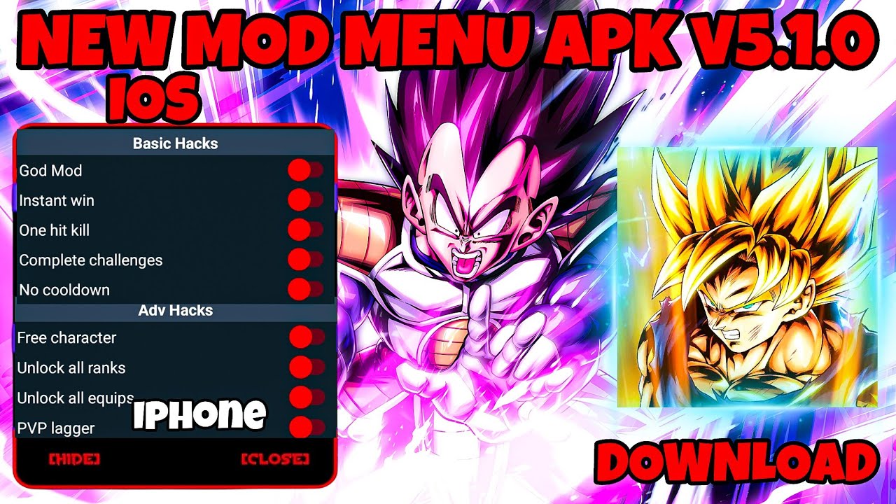 Dragon Ball Legends v5.1.0 Ios Mod Menu / Ipa Mod Menu DB Legends ...