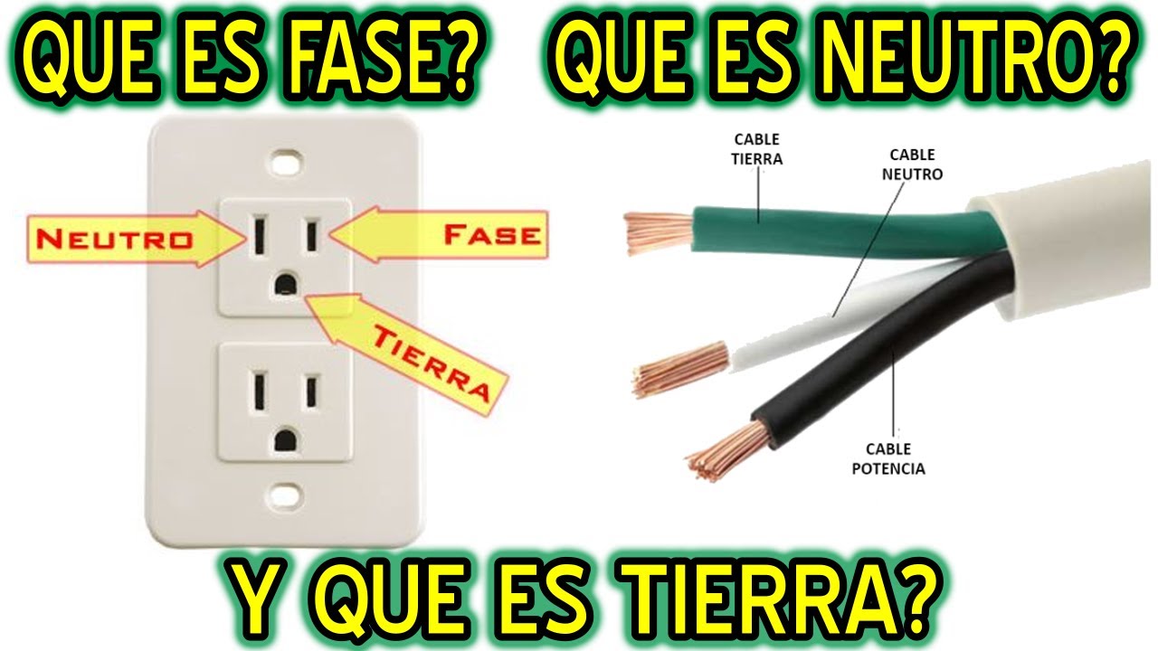 QUE ES FASE QUE ES NEUTRO Y QUE ES TIERRA ACLARADO YouTube