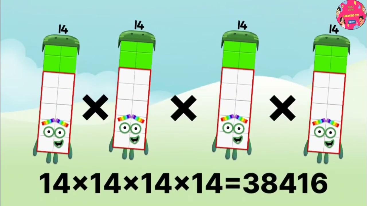 Numberblocks small to big Sequence Multiplication |4 Same Numbers#LearnToCount#12345 - YouTube