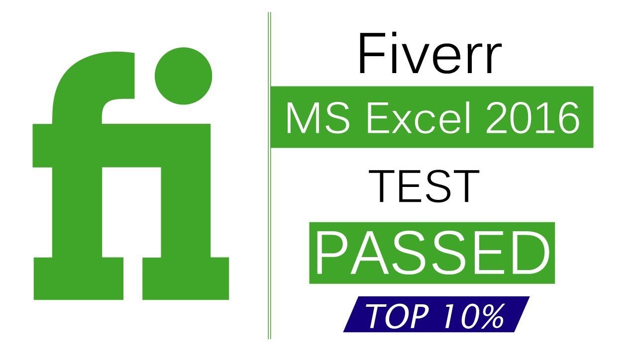 How to pass Fiverr MS Excel 2016 test | 78% score | 2021 - YouTube