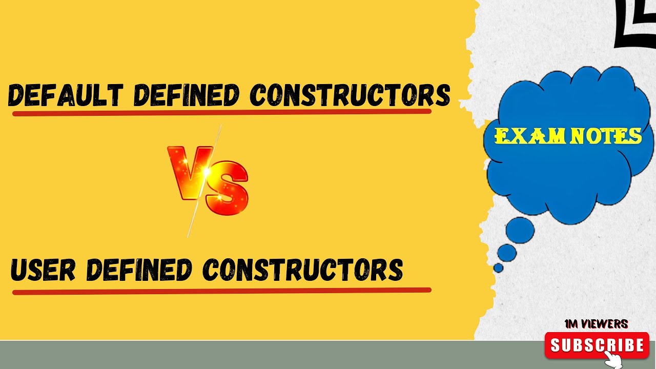 Default and user defined constructors in java - YouTube