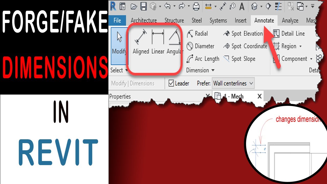 FAKE dimensions in Revit - beginners tutorials - YouTube