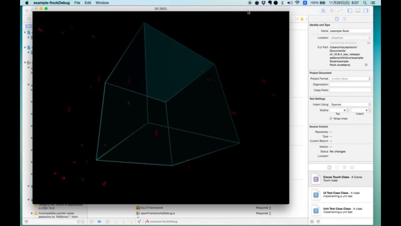 ofxVoro example-flock TEST - YouTube