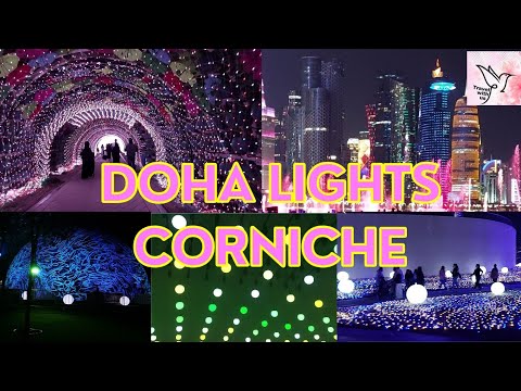 Doha Festive Lights Mesmerizing || Corniche Illumination #dohalights # ...