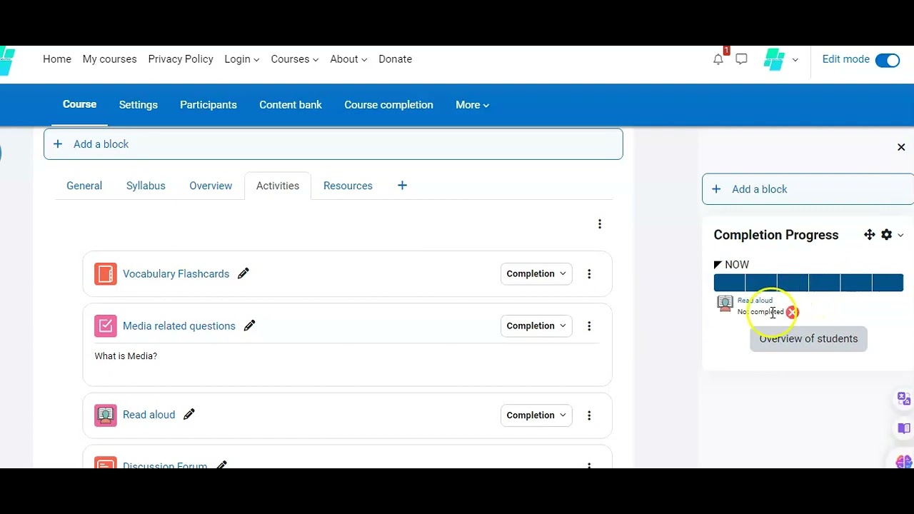 Completion Progress Tutorial - YouTube