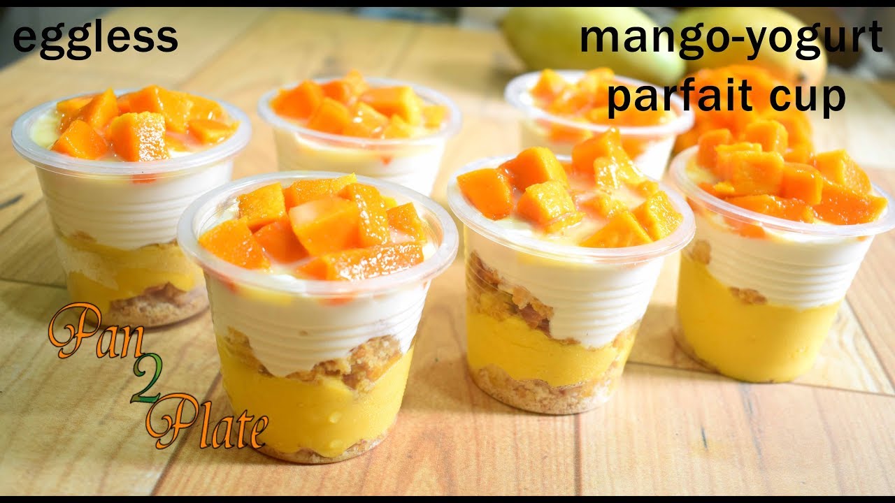 mango-yogurt parfait dessert cup | mango - yogurt dessert recipe - YouTube